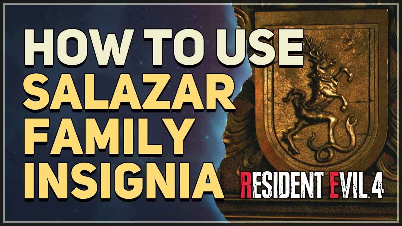 How to use Salazar Family Insignia Resident Evil 4 Remake - YouTube
