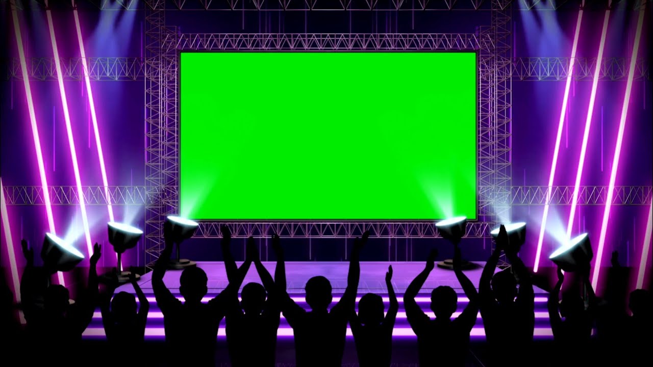 Stage Show Dance Club Green Screen Background Effects HD Footage - YouTube