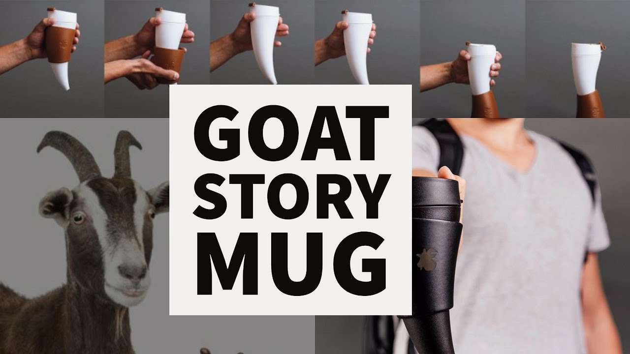 GOAT STORY Mug Faux Leather 16 oz Black Home Kitchen cafe cup coffee ...