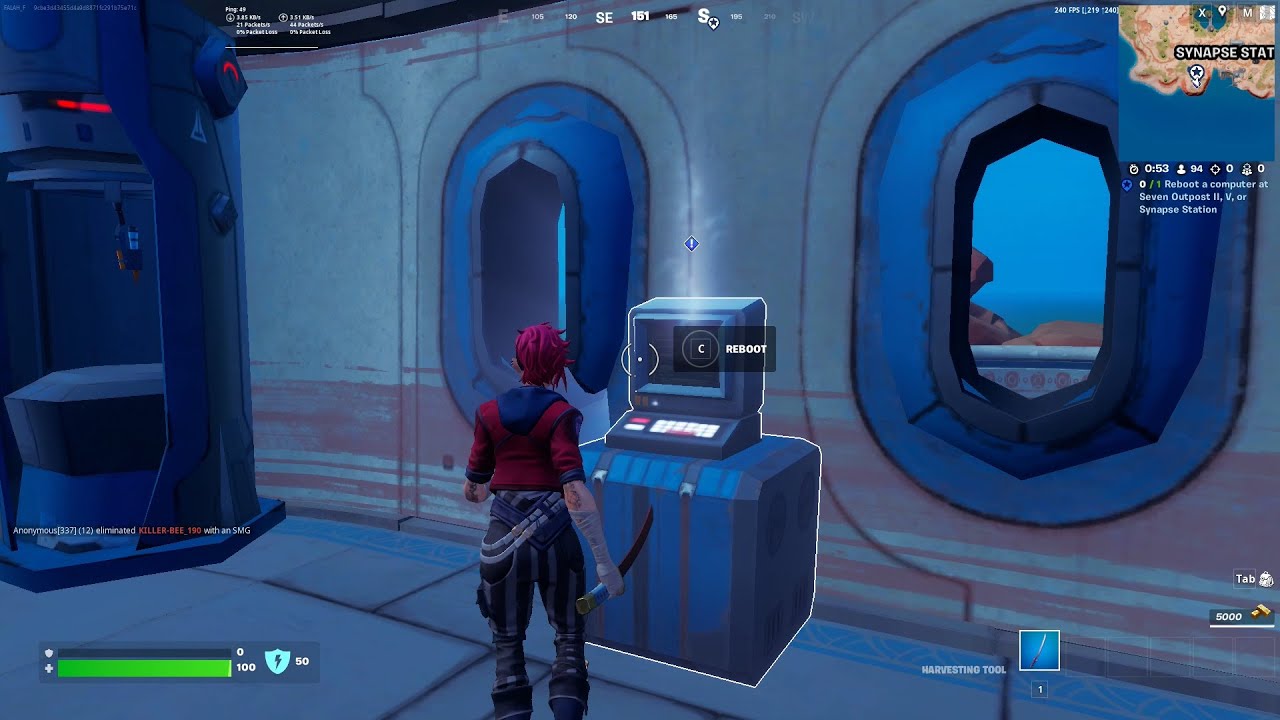 Reboot a computer at Seven Outpost II, V, or Synapse Station Fortnite ...