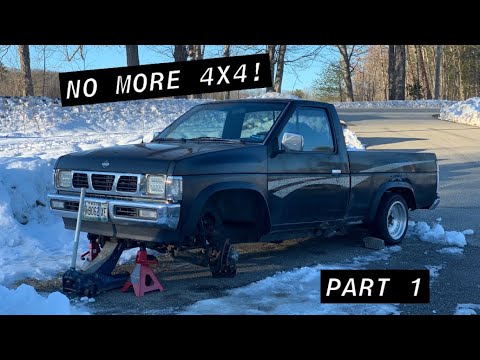 Converting My Nissan D21 4x4 Front Suspension To 2WD Suspension! Part 1 ...