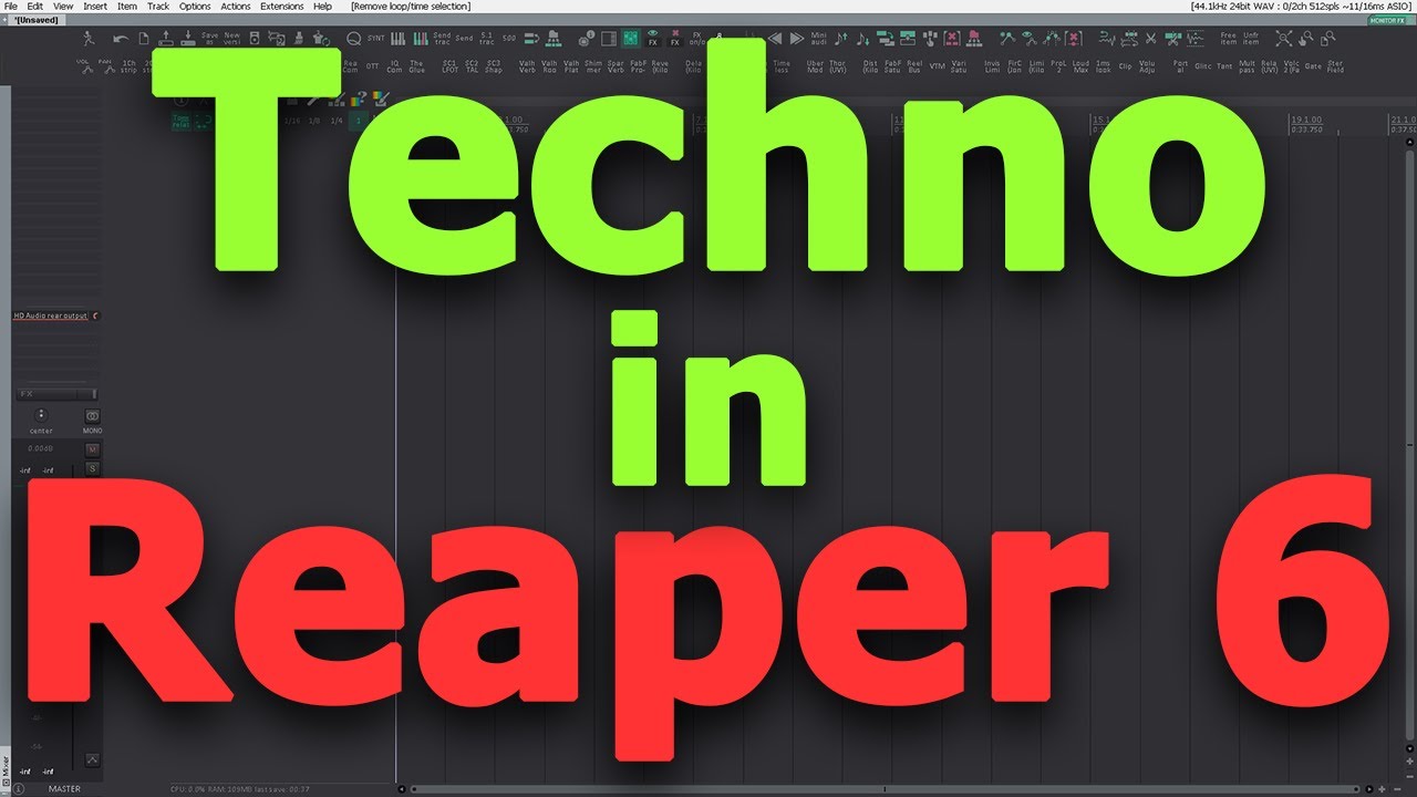 Techno in Reaper 6 (theme 1) - YouTube