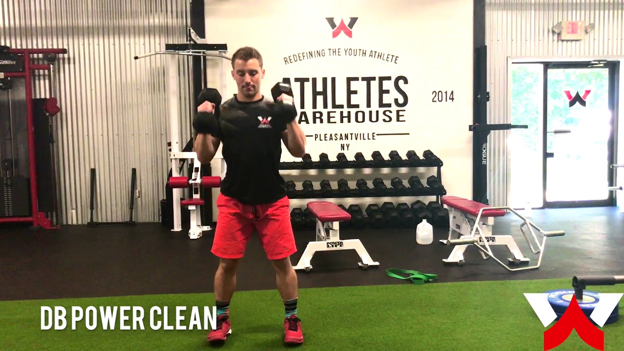 Pitching Exercises: DB POWER CLEAN - YouTube