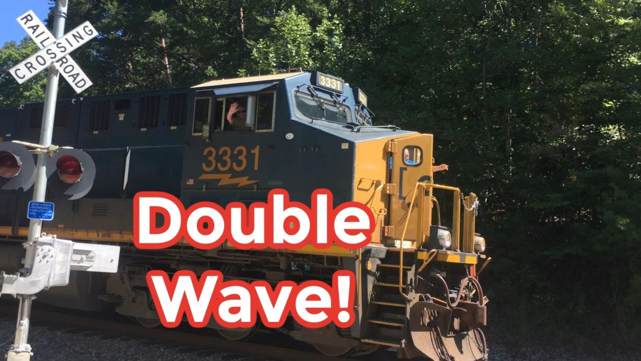 AWESOME!! CSX double wave from cab window and front door!!! - YouTube