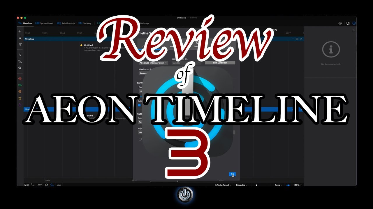 Unprofessional Review of Aeon Timeline 3 | Apps for Writers - YouTube