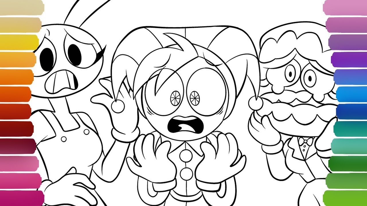 The Amazing Digital Circus GIRLS, But the COLORS are MISSING Coloring ...