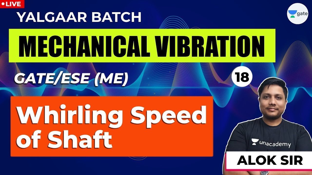 Whirling Speed of Shaft | Mechanical Vibration | Lec 18 | GATE ME 2021 ...