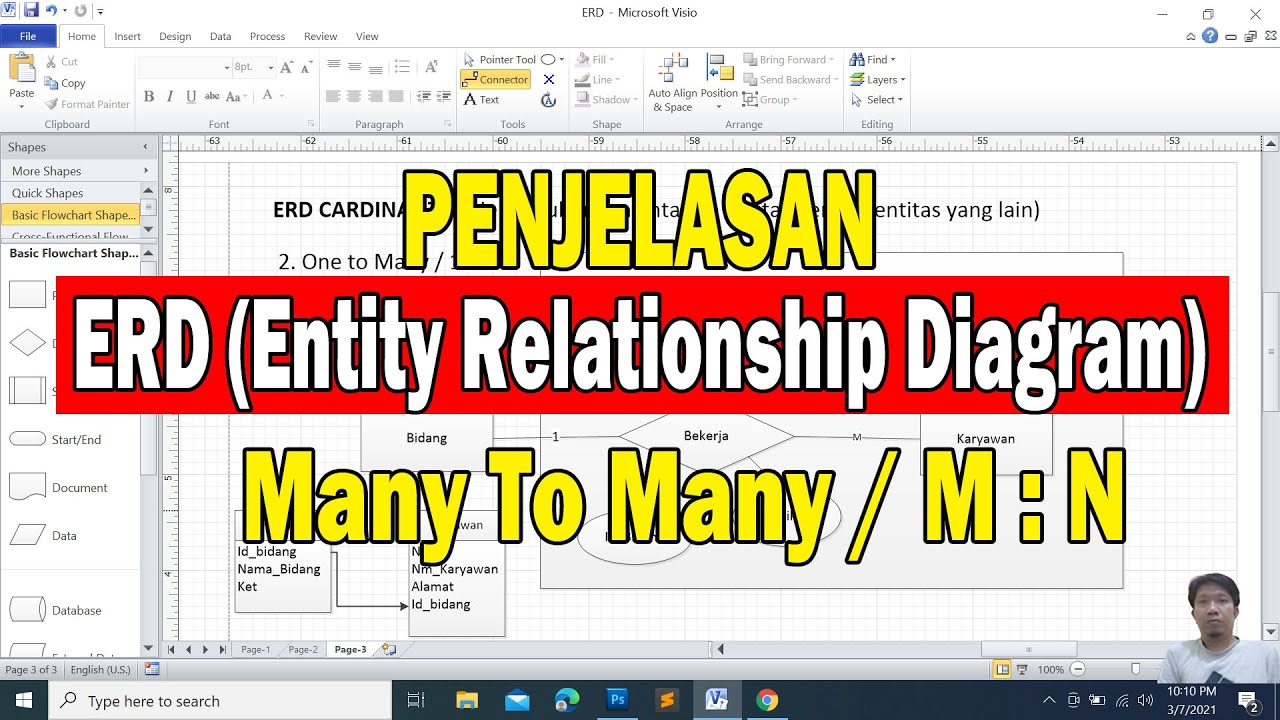 PENJELASAN EDR (ENTITY RELATIONSHIP DIAGRAM) MANY TO MANY/M:N - 3 - YouTube