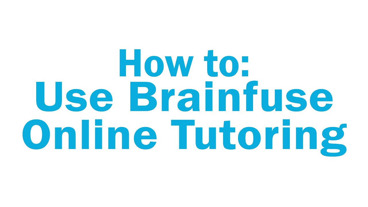 How to Use Brainfuse Tutoring - YouTube