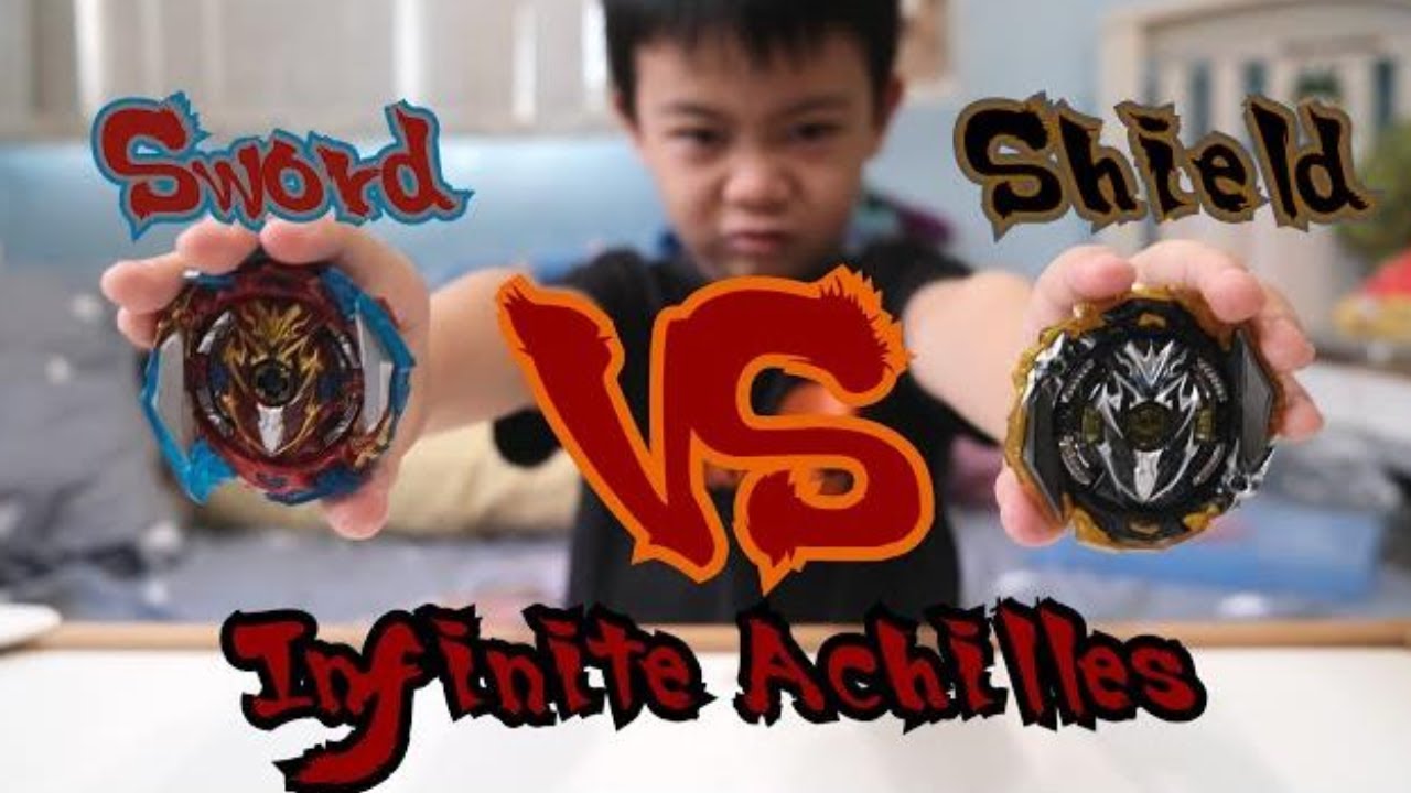 INFINITE ACHILLES SWORD vs SHIELD! Beyblade Burst Superking Unboxing ...
