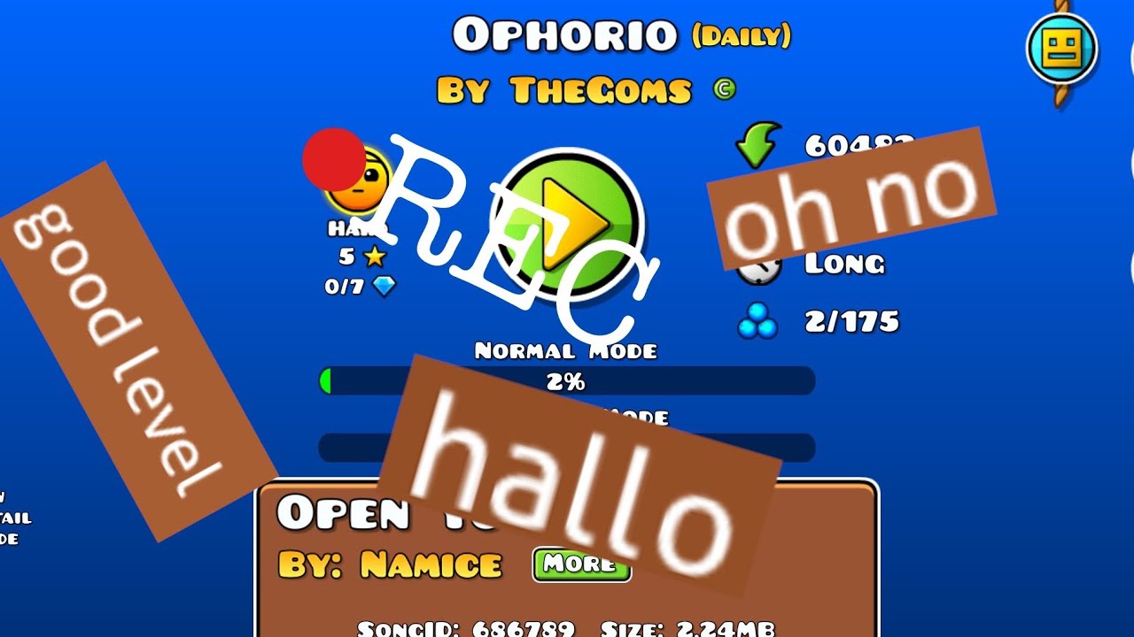 I recorded the Geometry Dash daily chat - YouTube