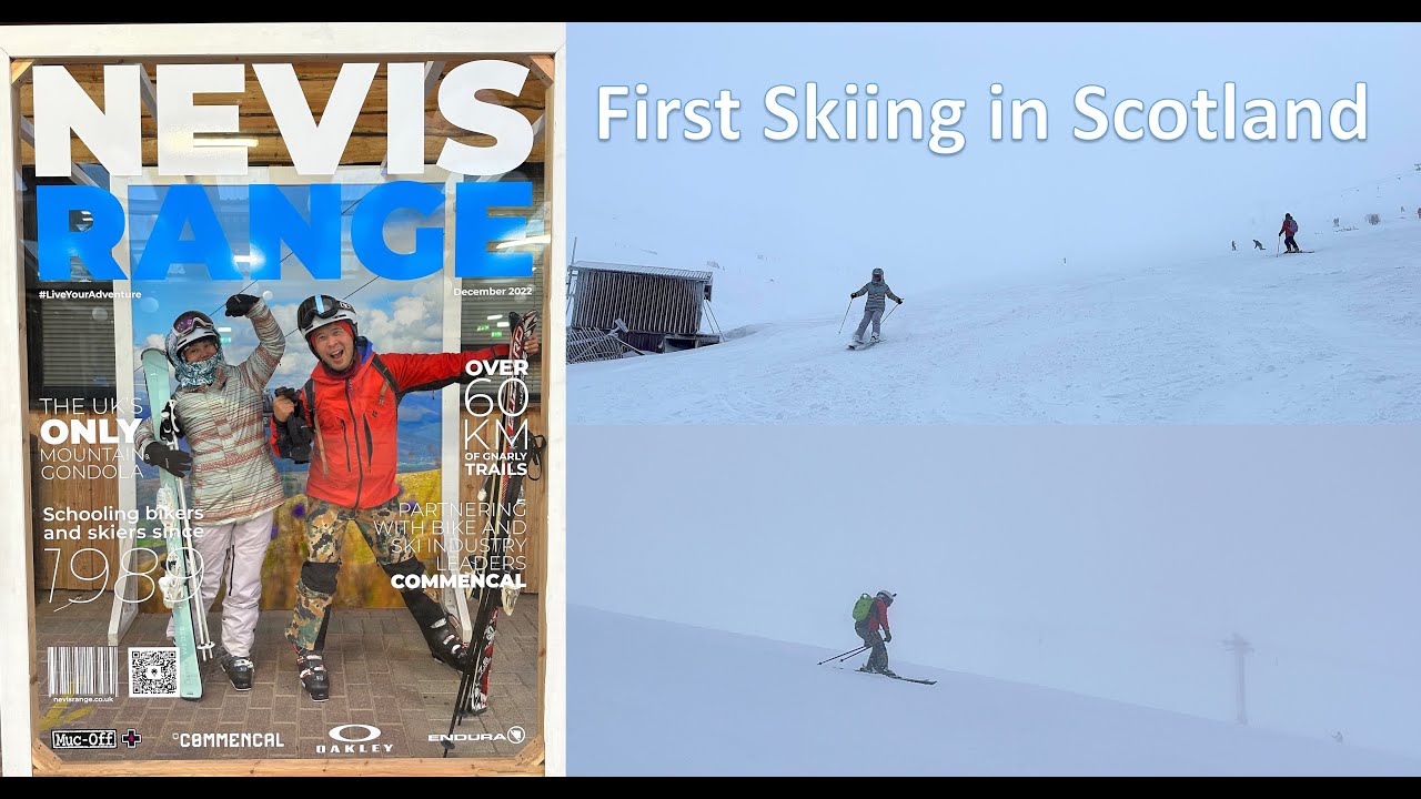 First Skiing at Nevis Range Scotland - YouTube