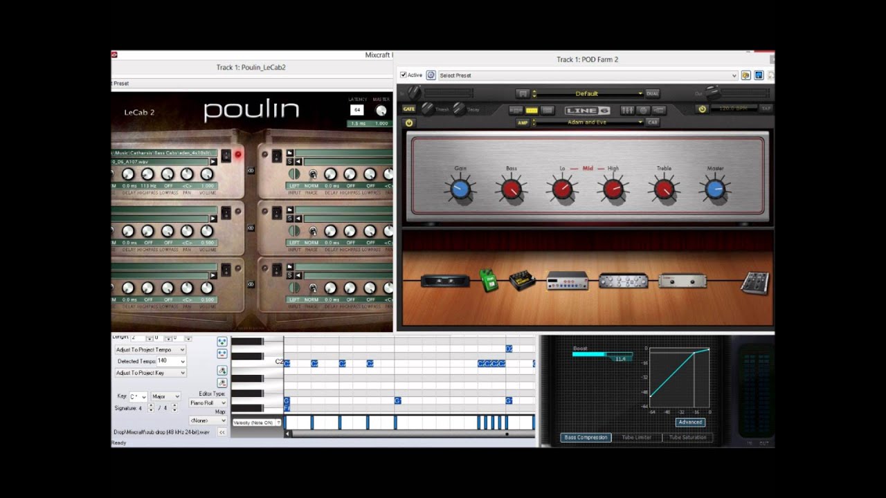 POD Farm Hardcore Bass Tone - YouTube