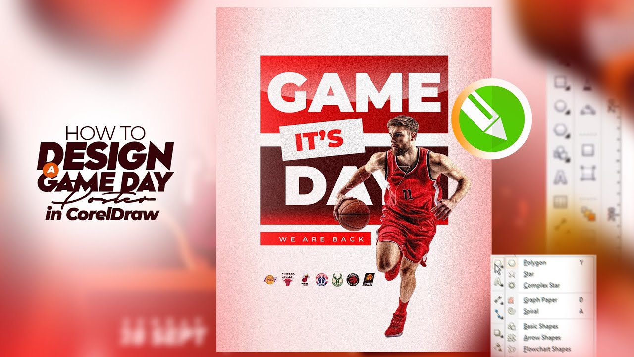 HOW TO DESIGN A SPORT POSTER IN CORELDRAW - YouTube