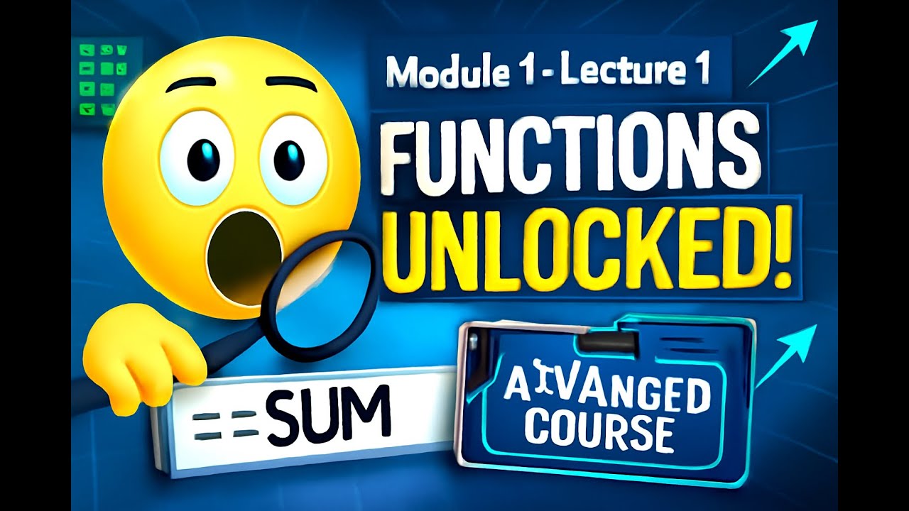 Unlock Excel Functions: Secrets Every Pro Should Know! | Module 1 Lecture 1 - YouTube