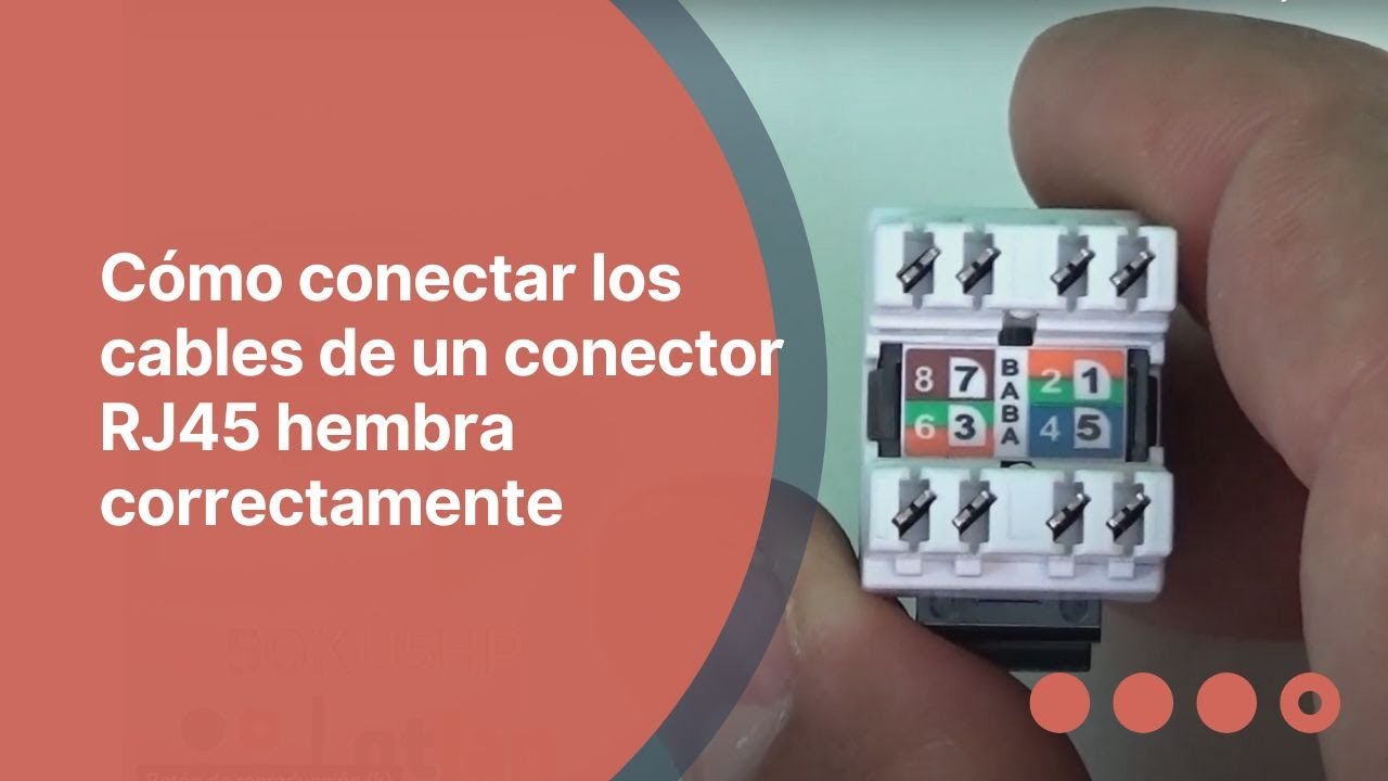 Cómo conectar los cables de un conector RJ45 hembra correctamente ...