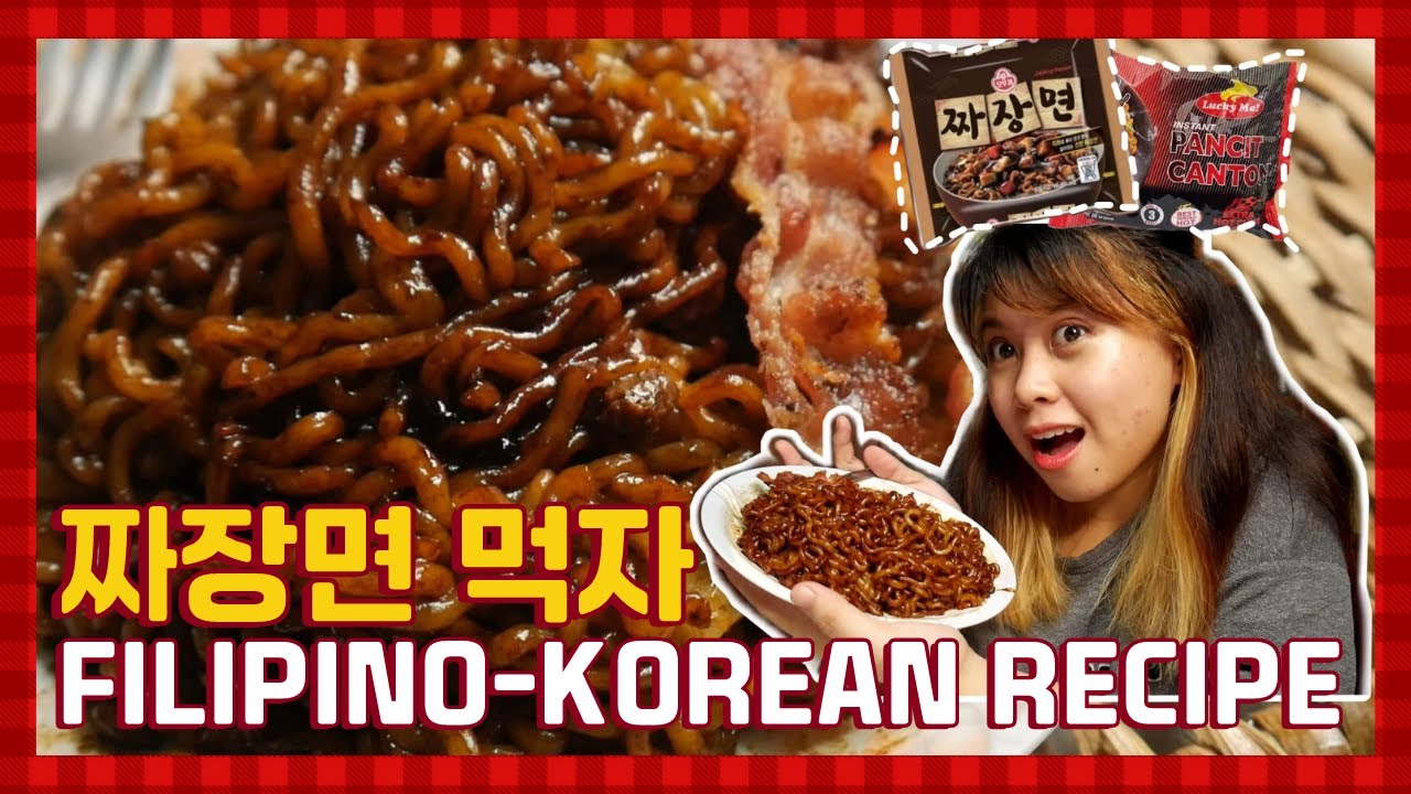 JJAPANCIT CANTON (Jjajangmyeon + Pancit Canton Recipe) cook using a ...