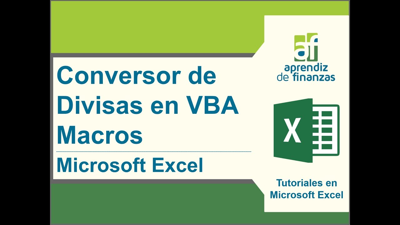 Convertir Divisas en Excel Función VBA Macros - YouTube