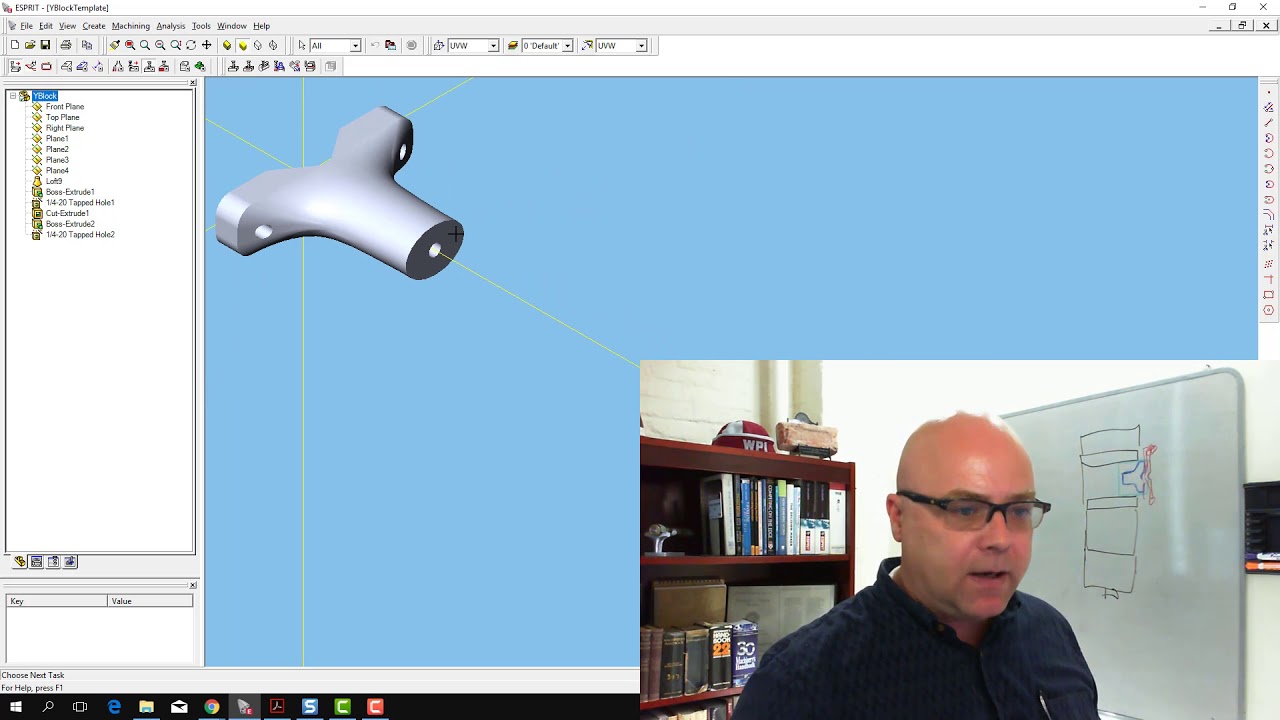 Orient a Solid Model in Esprit Using orient Part and Rotate and ...