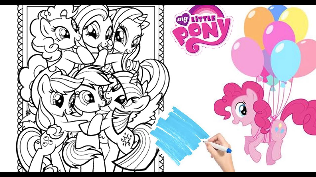 My Little Pony ALL TOGETHER Coloring Page COLOR MLP RAINBOW DASH RARITY ...