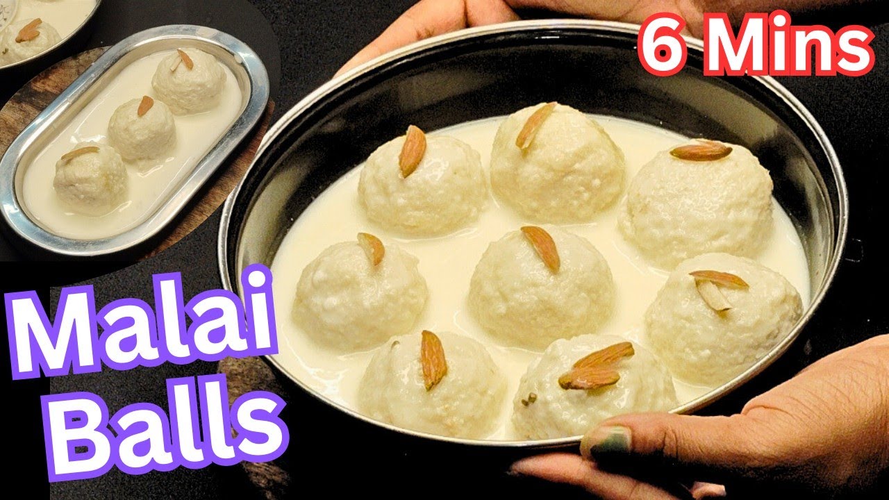 Malai Balls Recipe - Balls Mithai Halwai Style - Just 6 Mins | Instant ...