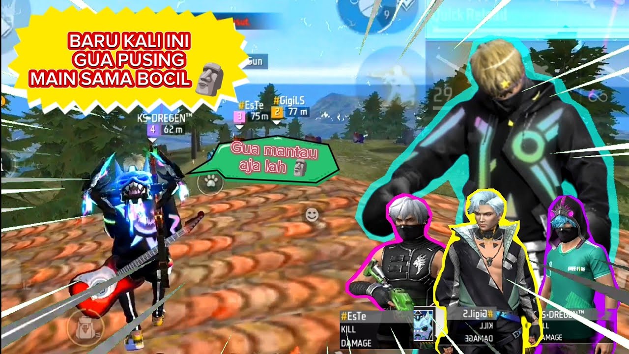 SQUAD BOCIL !! BANG HIDUPIN BANG.. WOY HIDUPIN WOY 🗿 FREE FIRE COZY ...