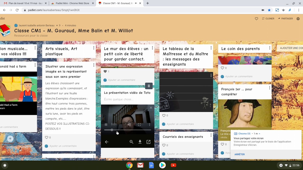 Padlet: tuto vidéo de présentation cm1 - YouTube