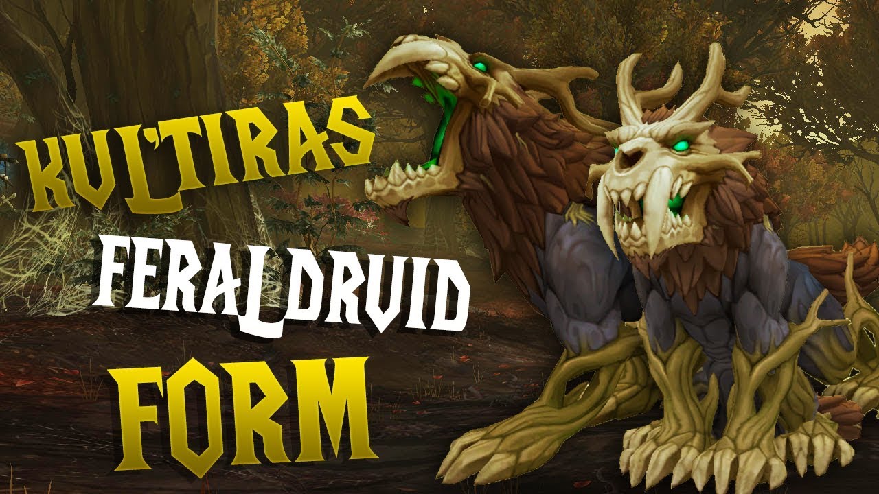 Kul'Tiras FERAL DRUID (WOLF FORM) ANIMATIONS & IN-GAME PREVIEW | Battle ...
