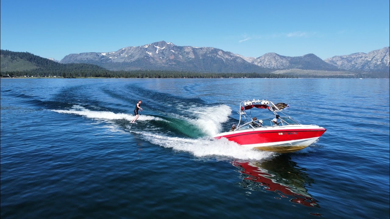 Wake Surfing in Lake Tahoe, CA - YouTube