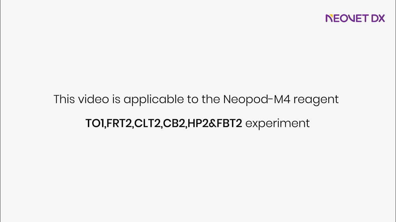 Operation Instructions | Neopod-M4 VET TO1 & FRT2 & CLT2 & CB2 & HP2 ...