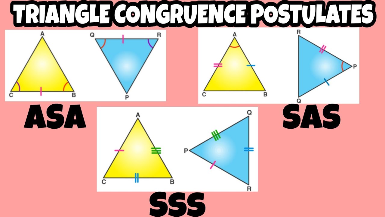 TRIANGLE CONGRUENCE POSTULATES GRADE 8 Week 3| Tagalog Tutorial - YouTube