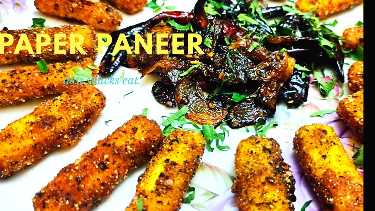 Paper Paneer - Simple desi snack #cook with me - YouTube