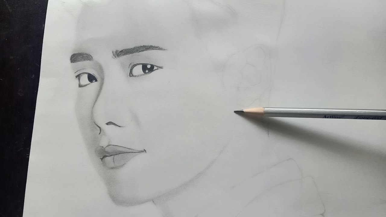 Sketching Lee Jong Suk | Korean Actor | Timelapse Sketch | Juzt Art ...