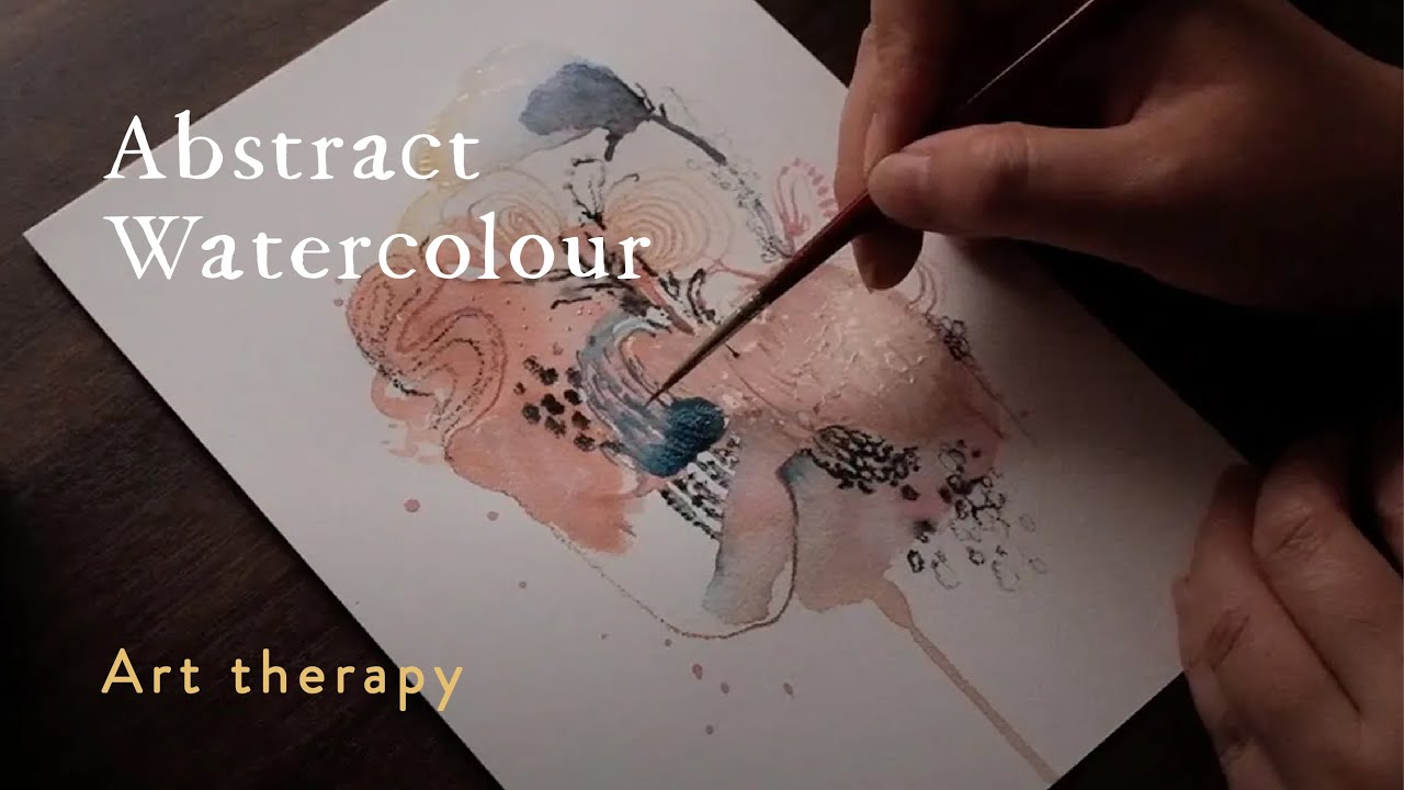 Abstract Watercolour | Art therapy | Mixed media art work in progress ...