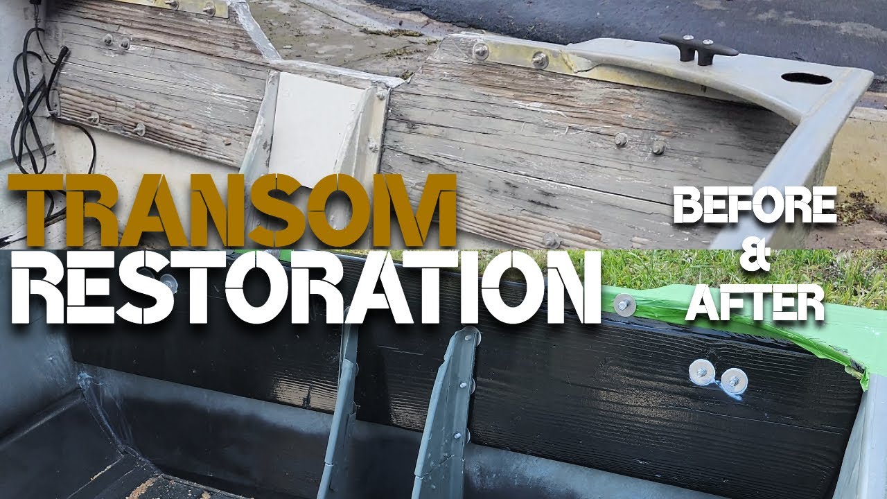 Transom and Plate install (From Rotten to New) - YouTube
