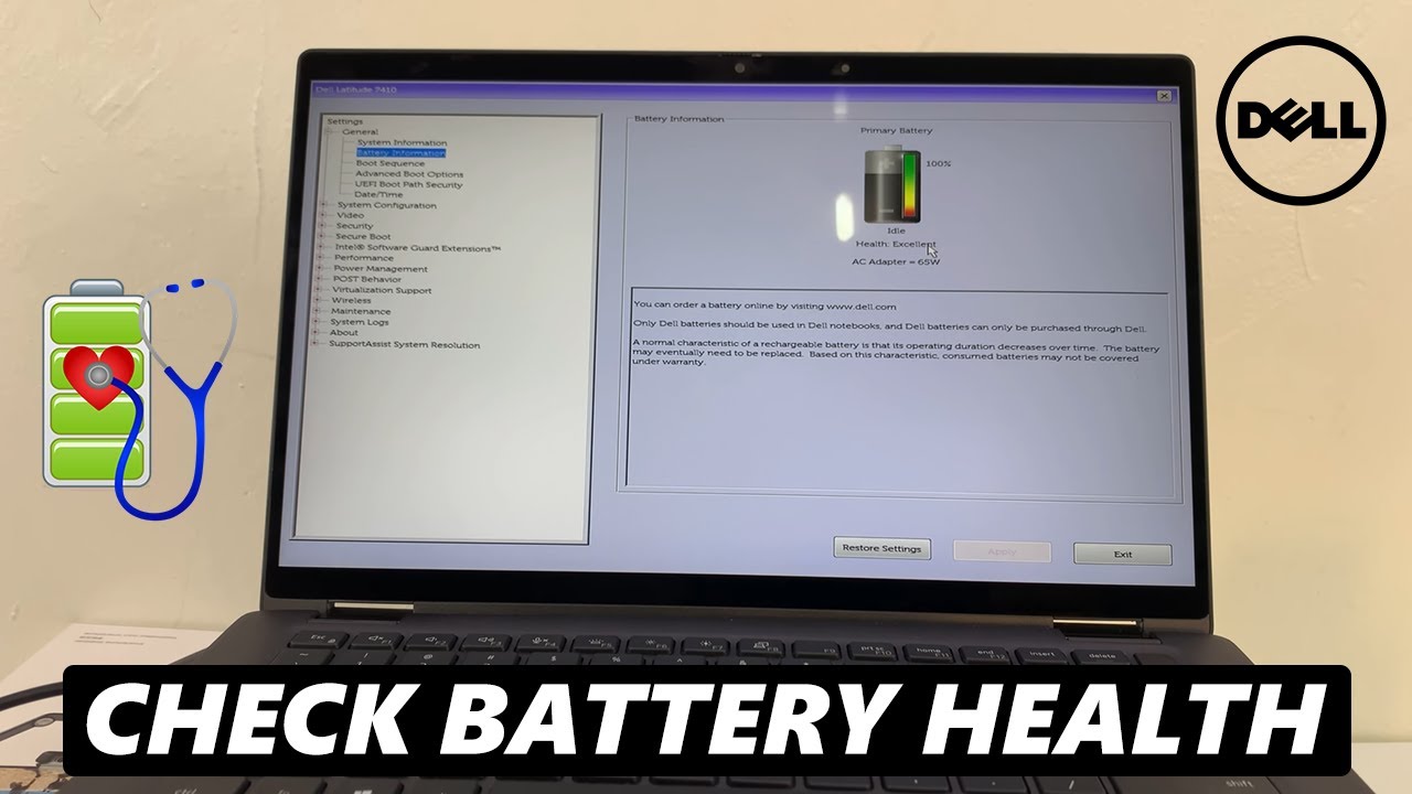 How To Check Battery Health On DELL Laptop - YouTube