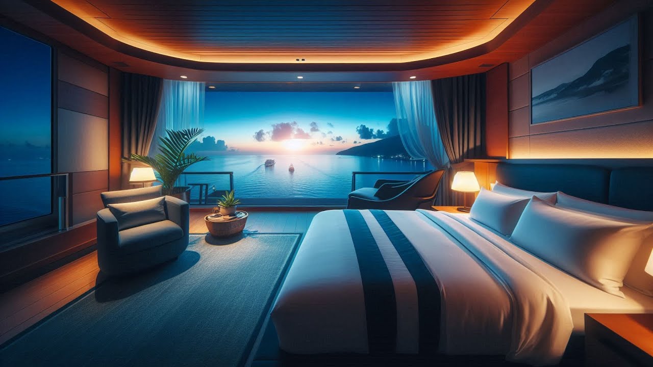 Serene Ocean Views from Luxury Cruise Ship at Night | ASMR for Sleep ...
