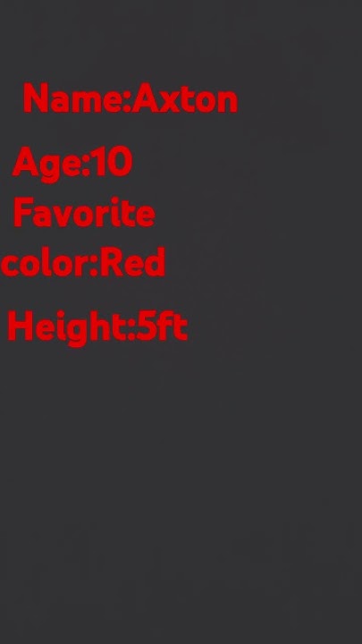 Name age favorite color - YouTube