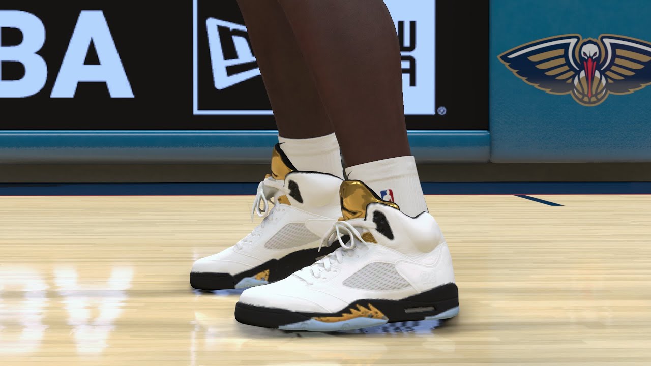 NBA 2K24 Next Gen Shoe Creator - Air Jordan 5 "Gold Medal" - YouTube