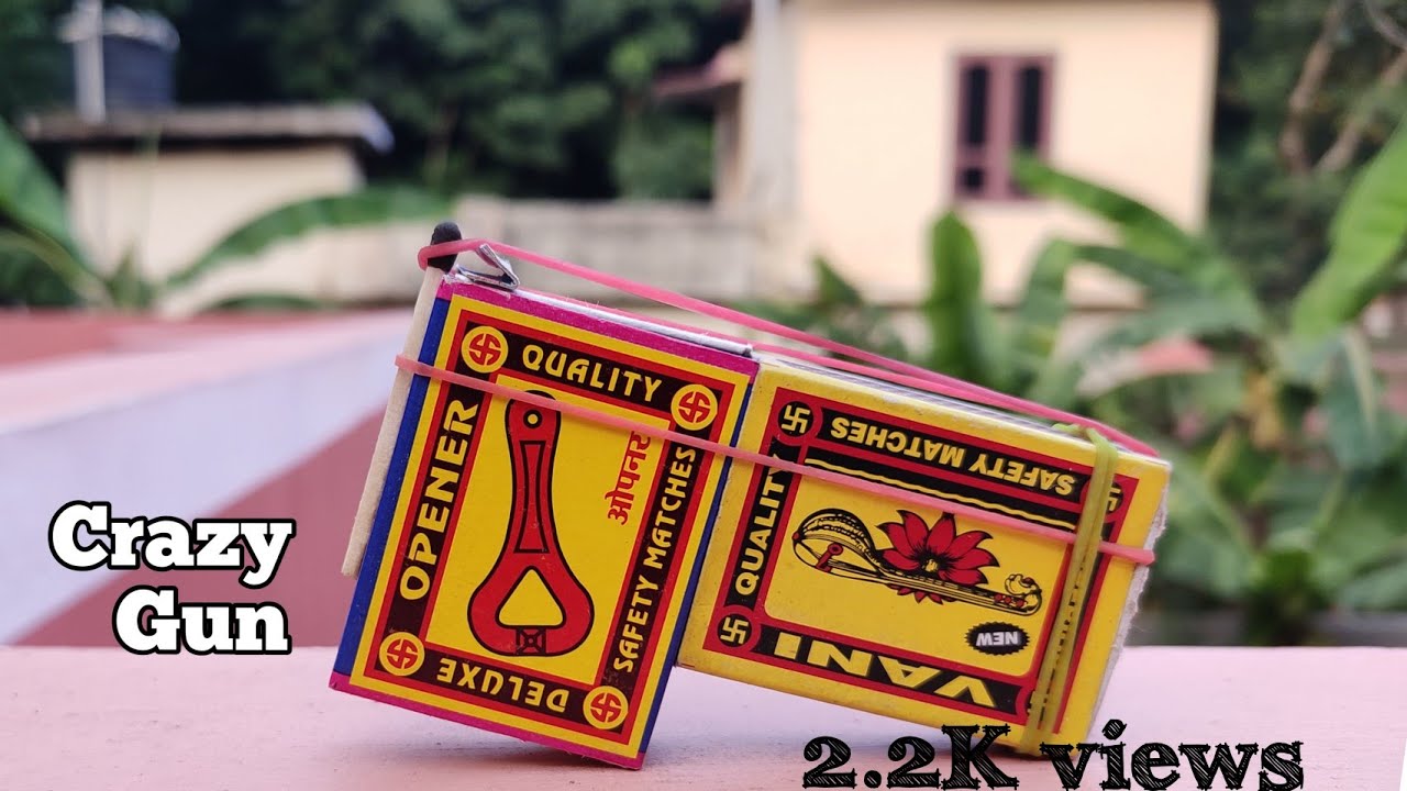 How to make a Gun with a match box /matchbox Gun /Holycraft - YouTube
