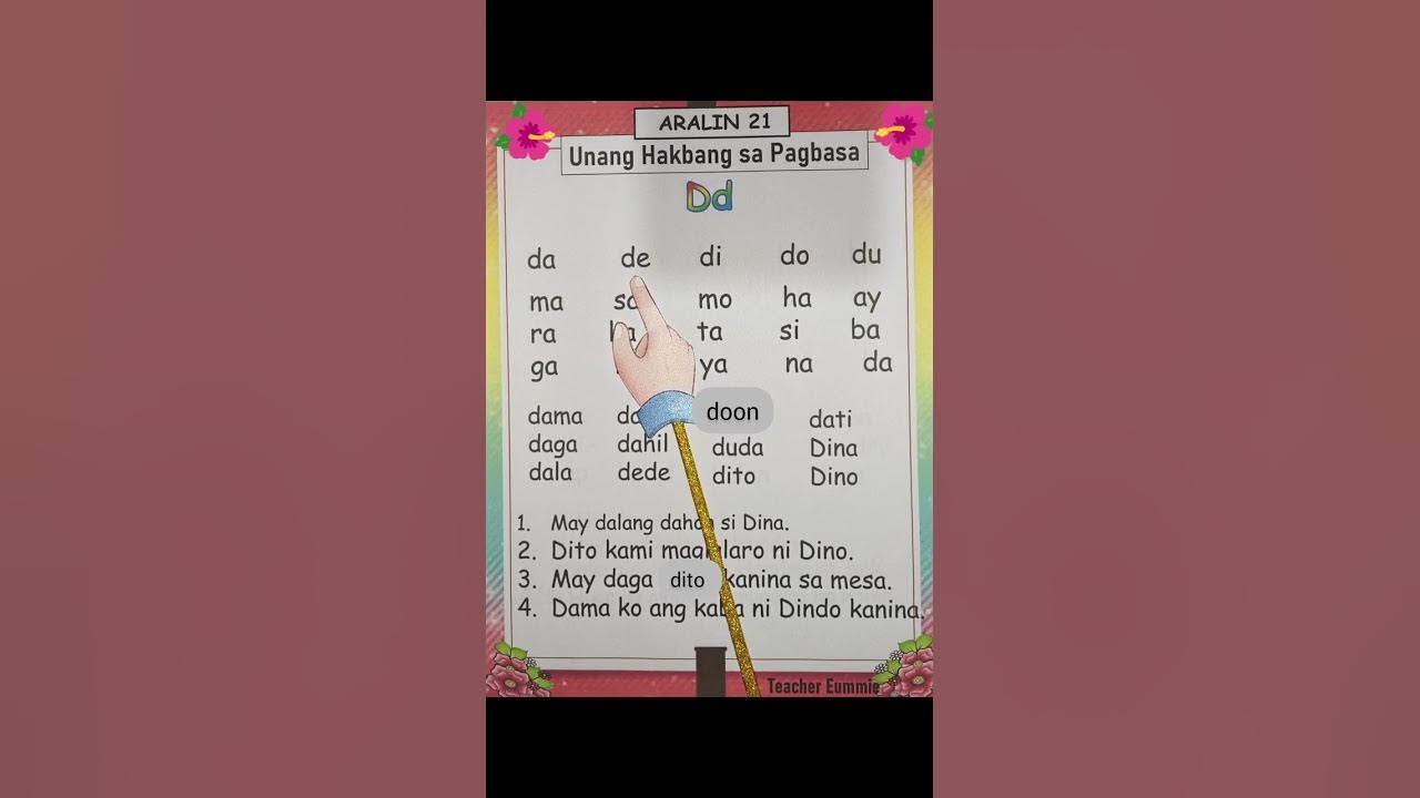 Unang Hakbang sa Pagbasa Aralin 21/ Pagbasa Tagalog para sa Kinder at ...