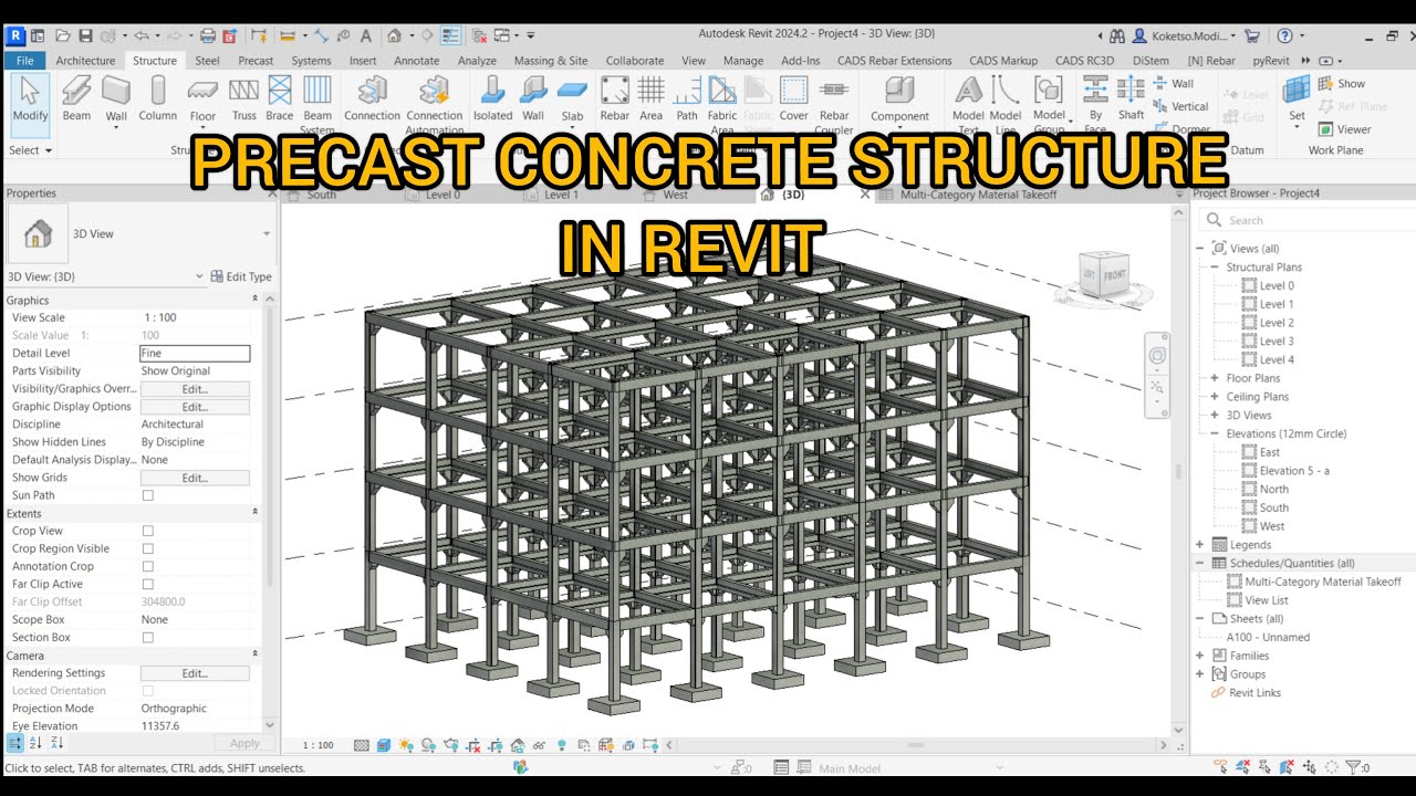Precast Structure in Revit - YouTube