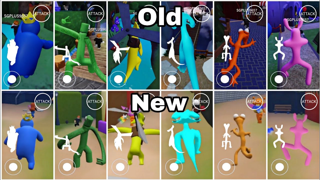 Rainbow Friends Chapter 2 Vs New Rainbow Friends Chapter 2 All ...