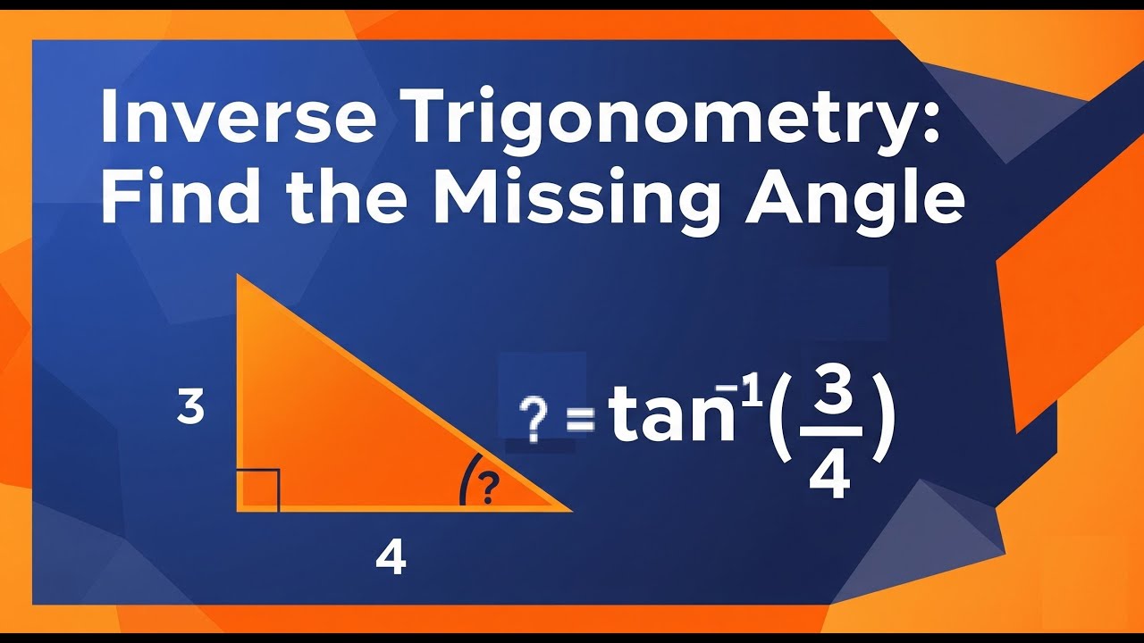 Inverse Trig Functions - Find Angles in Right Triangles - YouTube
