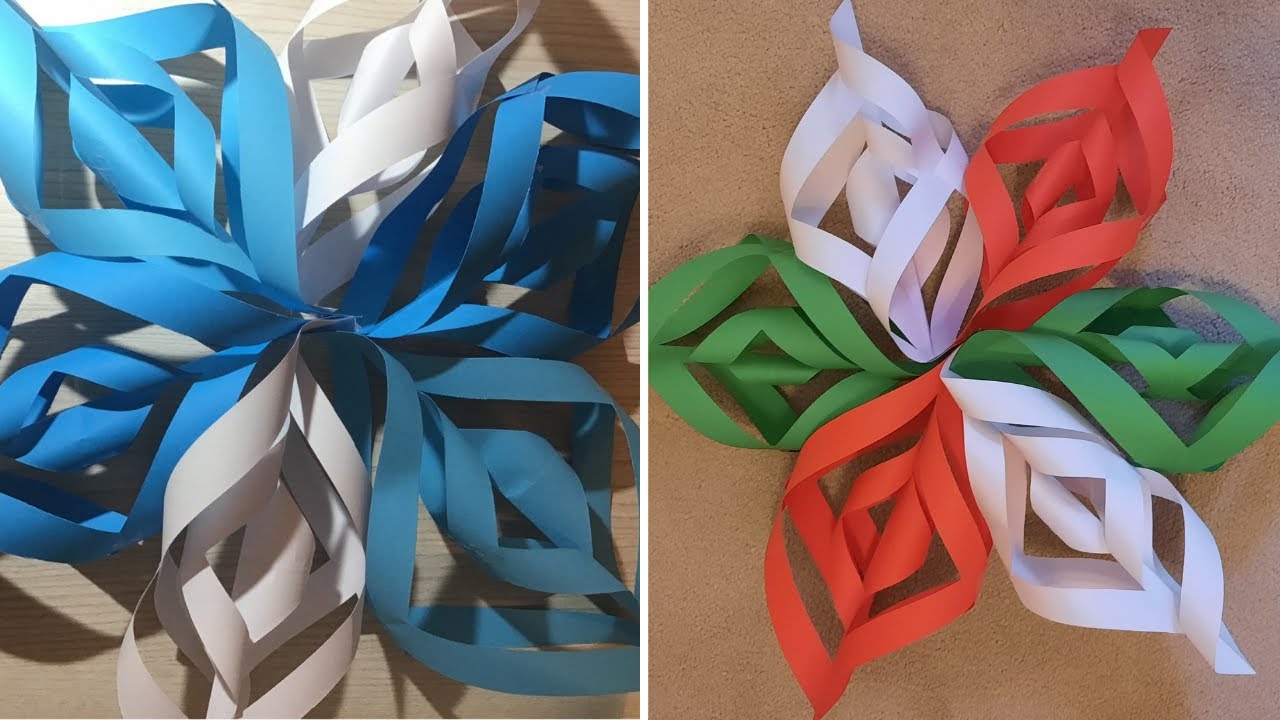 DIY Christmas decorations: How to make a giant paper snowflake - YouTube