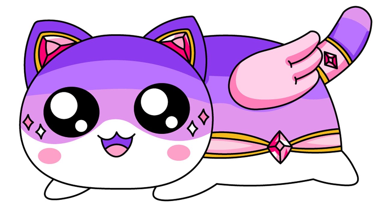 How to Draw Goddess Cat easy | Step by Step | APhmau Meemeow | Art ...