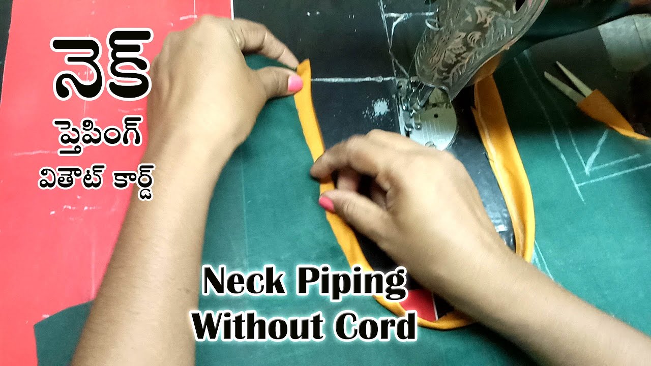 Neck Piping Without Cord - YouTube