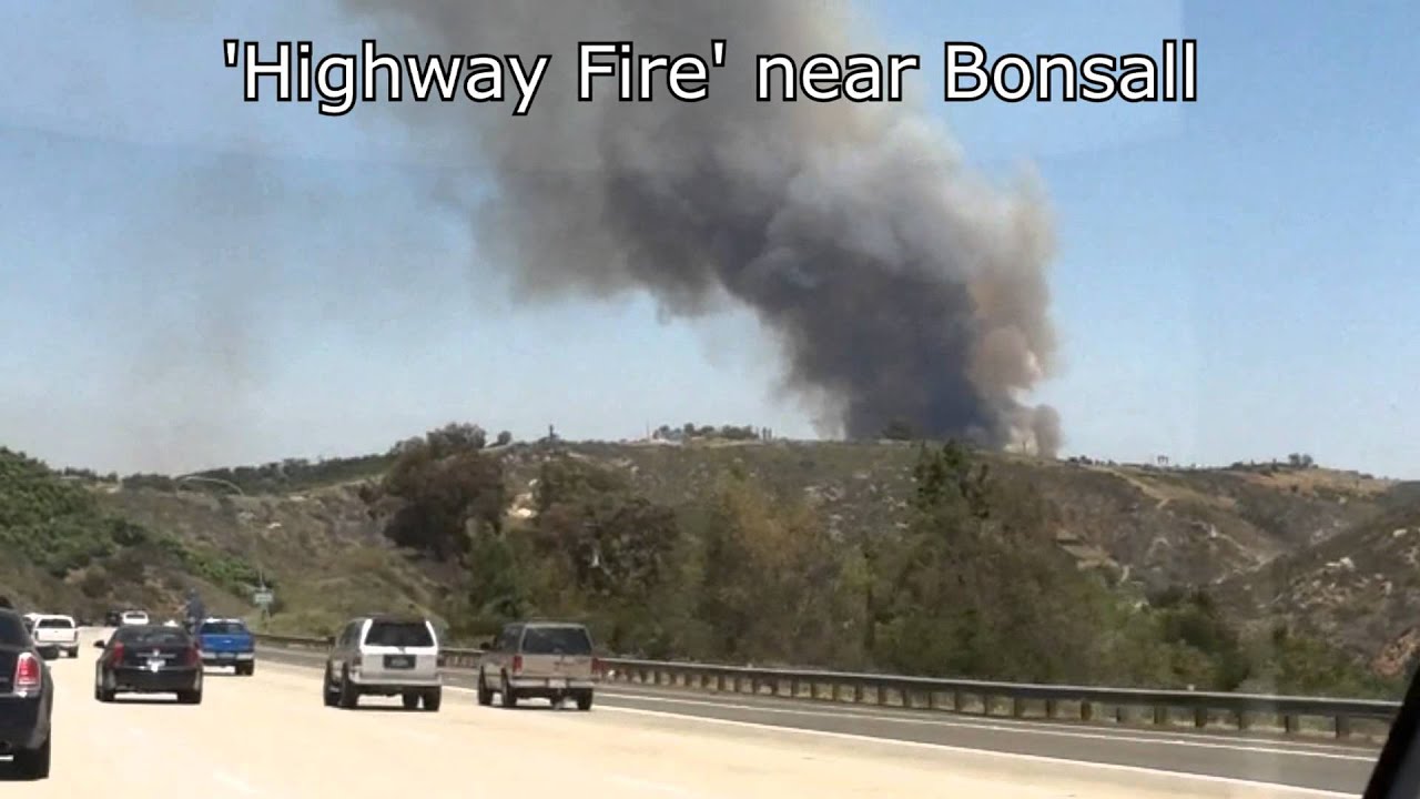Driving past the 'Highway Fire' earlier today - YouTube