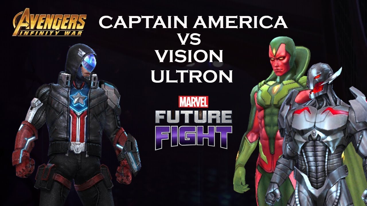 Marvel: future Fight captain america vs vision & ultron - YouTube