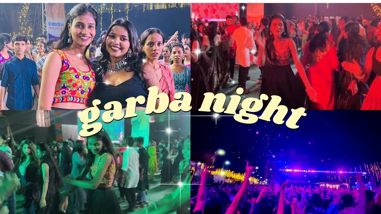 Enjoying garba night | minivlog | 1st vlog | navratri - YouTube